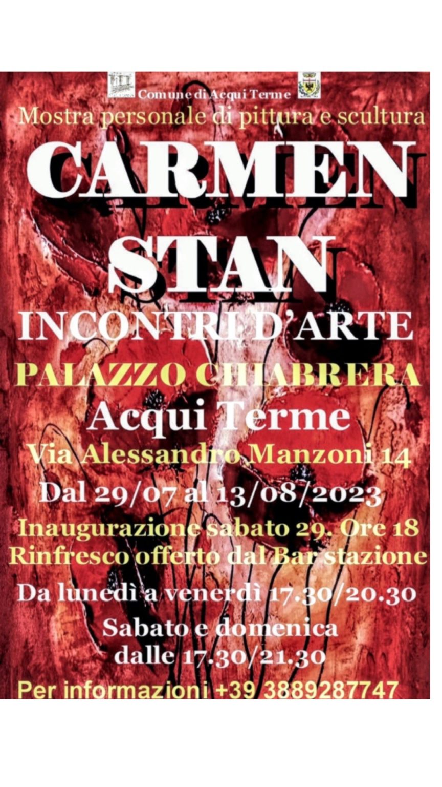 CARMEN STAN - MOSTRA PERSONALE DI PITTURA E SCULTURA - VISIT ACQUI TERME